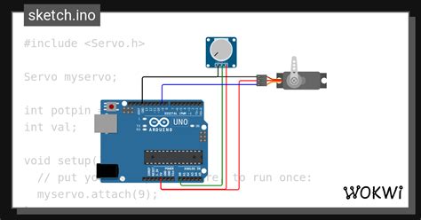 Potensiometer Dan Servo Wokwi Esp32 Stm32 Arduino Simulator