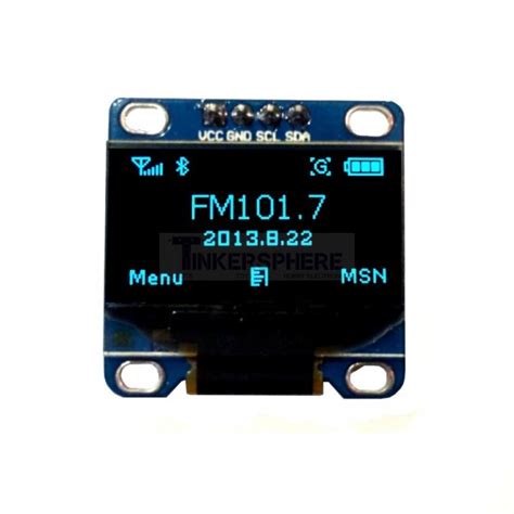 Blue OLED Module Soldered Tinkersphere