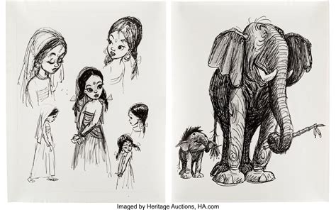 The Jungle Book Studio Model Sheet Group Of 6 Walt Disney 1967