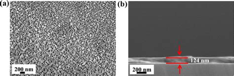 A Surface Morphology And B Cross Sectional Micrograph Of