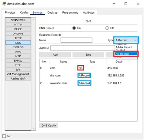 DNS递归查询的Packetracer实验_dns递归查询过程 csdn-CSDN博客