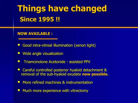 Emergency Pars Plana Vitrectomy For Acute Post Cataract Endophthalmitis When And How Pptx