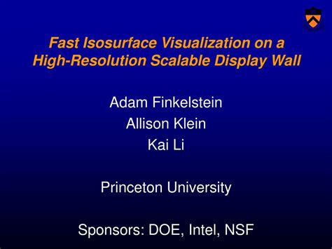 Ppt Fast Isosurface Visualization On A High Resolution Scalable