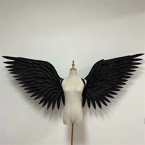 Black Feather Wings Costume