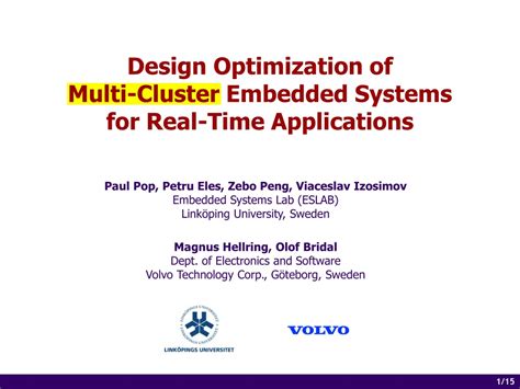 ppt design optimization of multi cluster embedded systems for real