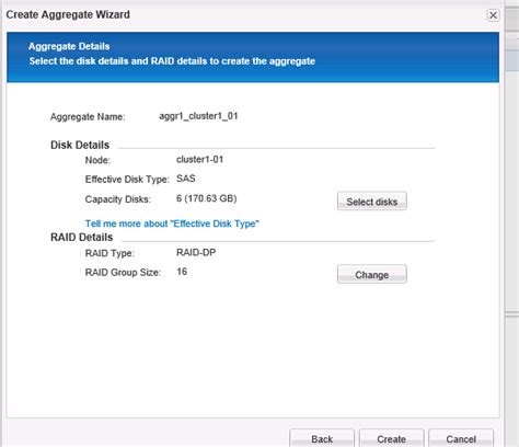 netapp library create a new aggregate on cluster node