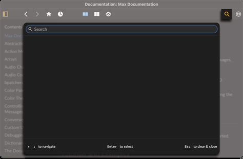The Documentation Window Cycling 74 Documentation
