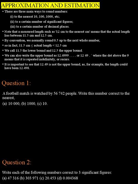 approximation and estimation pdf