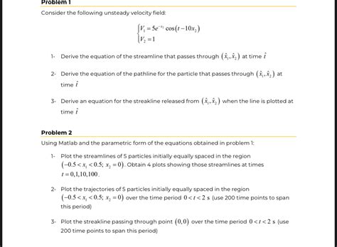 Solved Need Matlab Code And Plots For Problem Problem Chegg