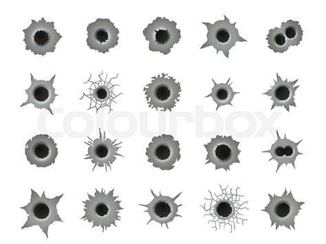 Bullet Holes Gun Shot Ragged Marks Gunshot Bullethole Damage Weapon Bullet Holes Gun Shot Ragged Marks Gunshot Bullethole Damage Weapon
