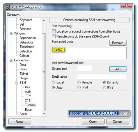 Using SSH Tunnel With PuTTY To Browse Internet Hiding Your IP Address