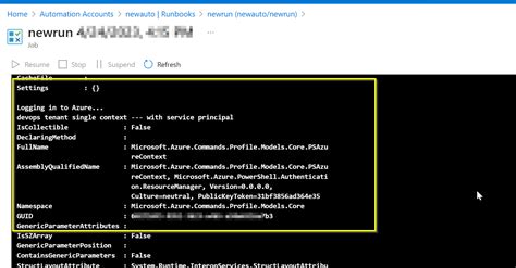 Powershell Azure Automation Account Pass Azure Context As Paramters