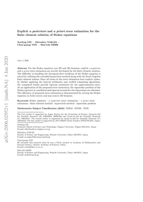 explicit a posteriori and a priori error estimation for the finite element solution of stokes