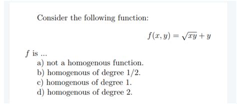 Solved Consider The Following Function F X Y Xy Y F Is Chegg Com