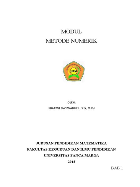 Modul Metode Numerik Pdf