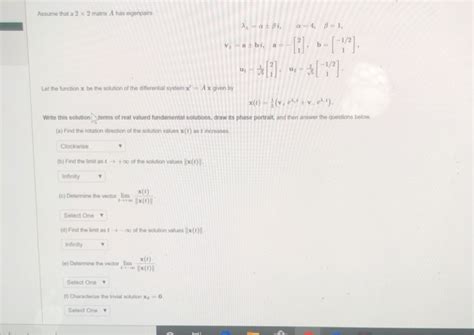Solved Assume That A 2 X 2 Matrix A Has Gerais 372 Let The