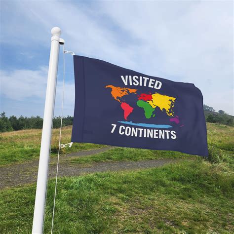 Visited All Seven Continents Flag Traveled To 7 Continents Goal