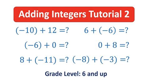 Ai2 How To Add Integers Part 2 Youtube