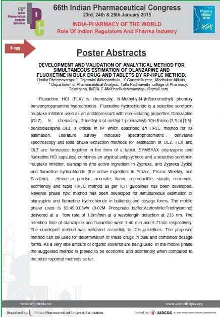 Pdf Development And Validation Of Analytical Method For Simultaneous Estimation Of Olanzapine