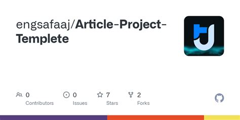 Github Engsafaajarticle Project Templete