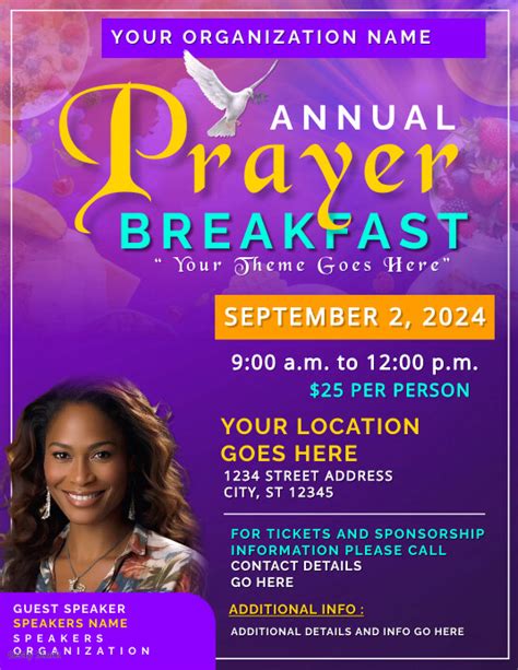 Womens Prayer Breakfast Flyer Template Womens Prayer Breakfast Flyer