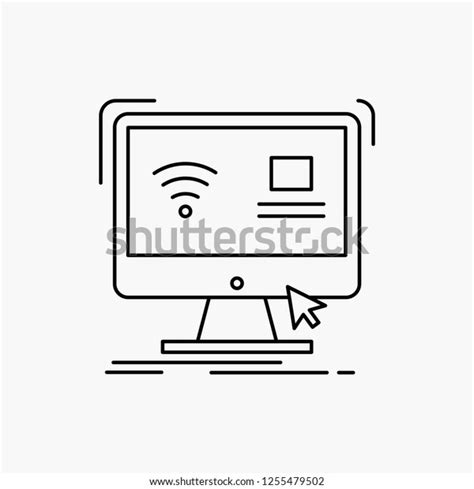 Control Computer Monitor Remote Smart Line Stock Vector Royalty Free 1255479502 Shutterstock