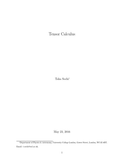 Tensor Calculus Pdf Euclidean Vector Tensor