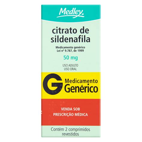 Citrato De Sildenafila 50mg C2 Comprimidos Revestidos Medley Medley