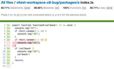 Workspaces Generate Inaccurate C8 Coverage Reports · Issue 3220 · Vitest Dev Vitest · Github