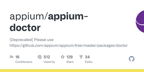 Github Appiumappium Doctor Deprecated Please Use Appiumappiumtree