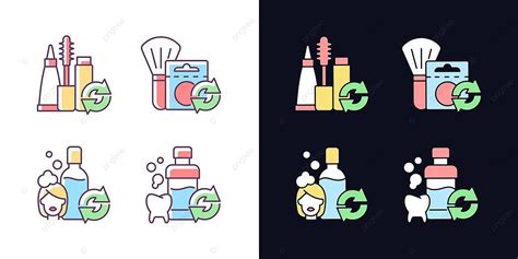 Icon Set Rgb Color Options With Reusable Light And Dark Themes Vector Pack Dark Web Png And