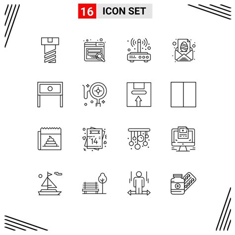Set Of 16 Vector Outlines On Grid For Household End Connection Paper