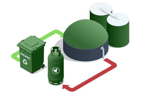 Isometric Modern Biogas Plant Royalty Free Vector Image