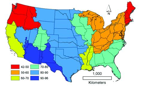 Spatial Distribution Of The Ratio Of Mean Annual 1979 2015