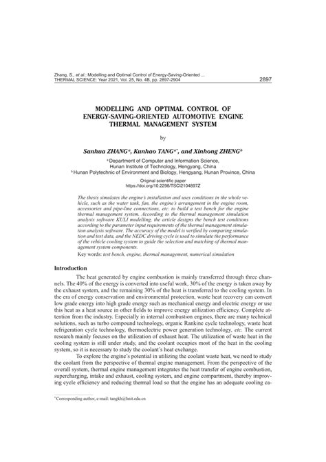 Pdf Modelling And Optimal Control Of Energy Saving Oriented