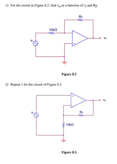 solved 1 for the circuit in figure 8 2 find vo as a