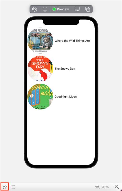 swiftui 將畫面牢牢釘住的 pin preview swiftui preview 的左下角有個長得像大頭針的 pin… by