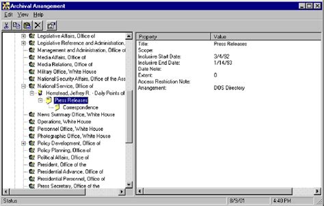 User Interface To Archival Arrangement And Description Tool Download Scientific Diagram