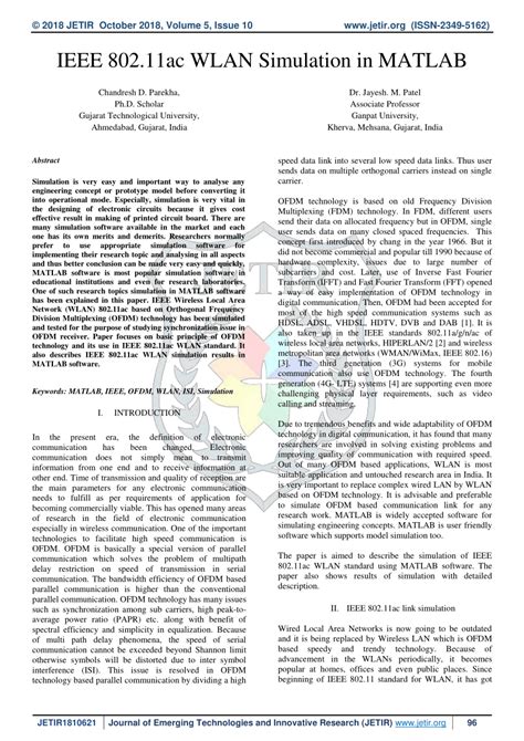 Pdf Ieee 80211ac Wlan Simulation In Matlab