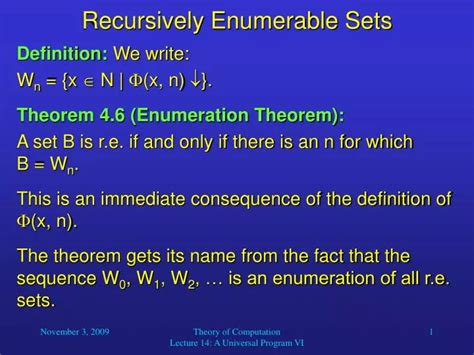 Ppt Recursively Enumerable Sets Powerpoint Presentation Free Download Id 6649242