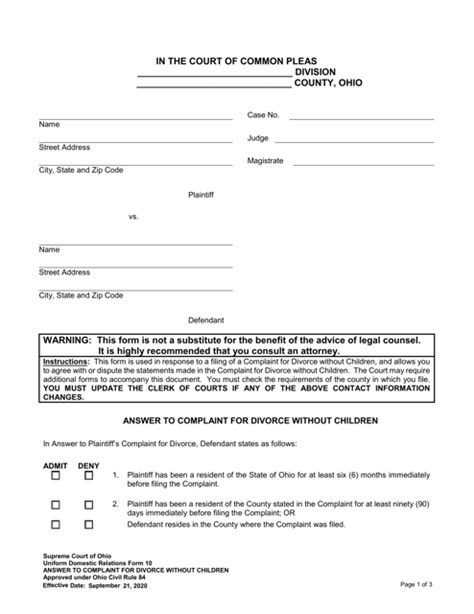 Uniform Domestic Relations Form 10 Fill Out Sign Online And Download