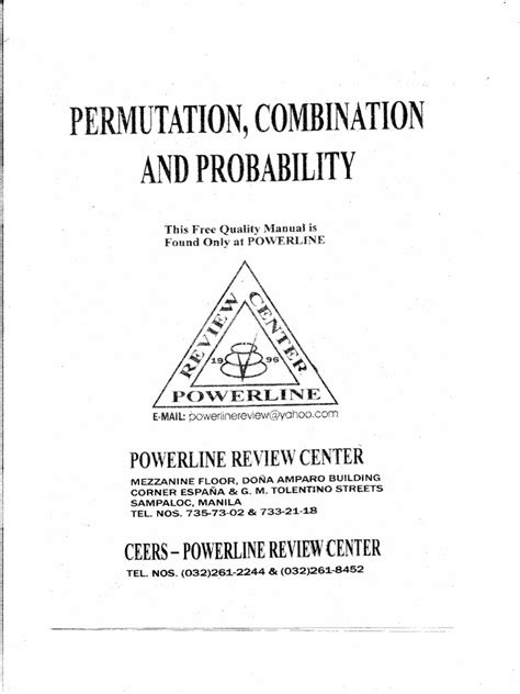 Permutation Combination Probability Pdf Permutation Probability