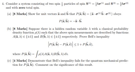 Consider A System Consisting Of Two Spin Chegg Com