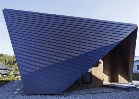 Origami House By Tsc Architects Has A Roof Modelled On Folded Paper