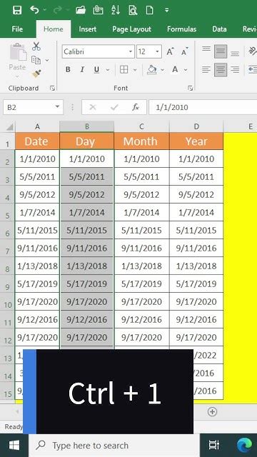 Interview Trick Day Month Year In Excel Msexcel Exceltips Youtube
