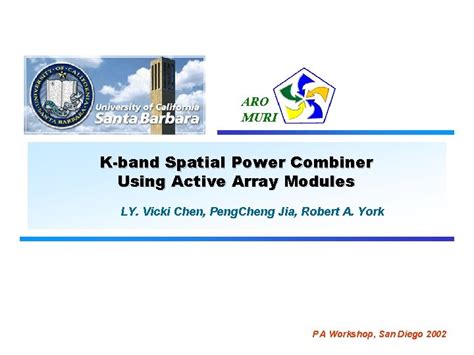 aro muri kband spatial power combiner using active