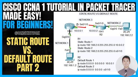 Day Static Route Vs Default Route Basic Configuration Part YouTube