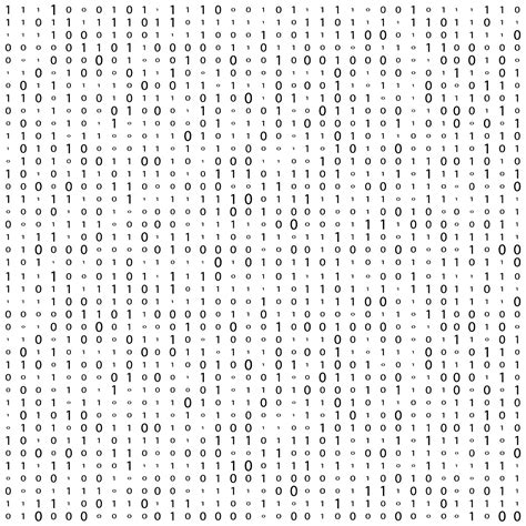 Premium Vector Binary Code Zero One Matrix White Background Abstract