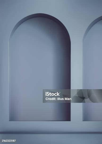아치 창 모형 제품 디스플레이 최소한의 장면 벡터 3d 일러스트 레이 션 0명에 대한 스톡 벡터 아트 및 기타 이미지 0명 3가지 개체 3차원 형태 Istock