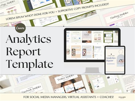 Client Social Media Analytics Report Canva Template Instagram Reporting Digital Marketing